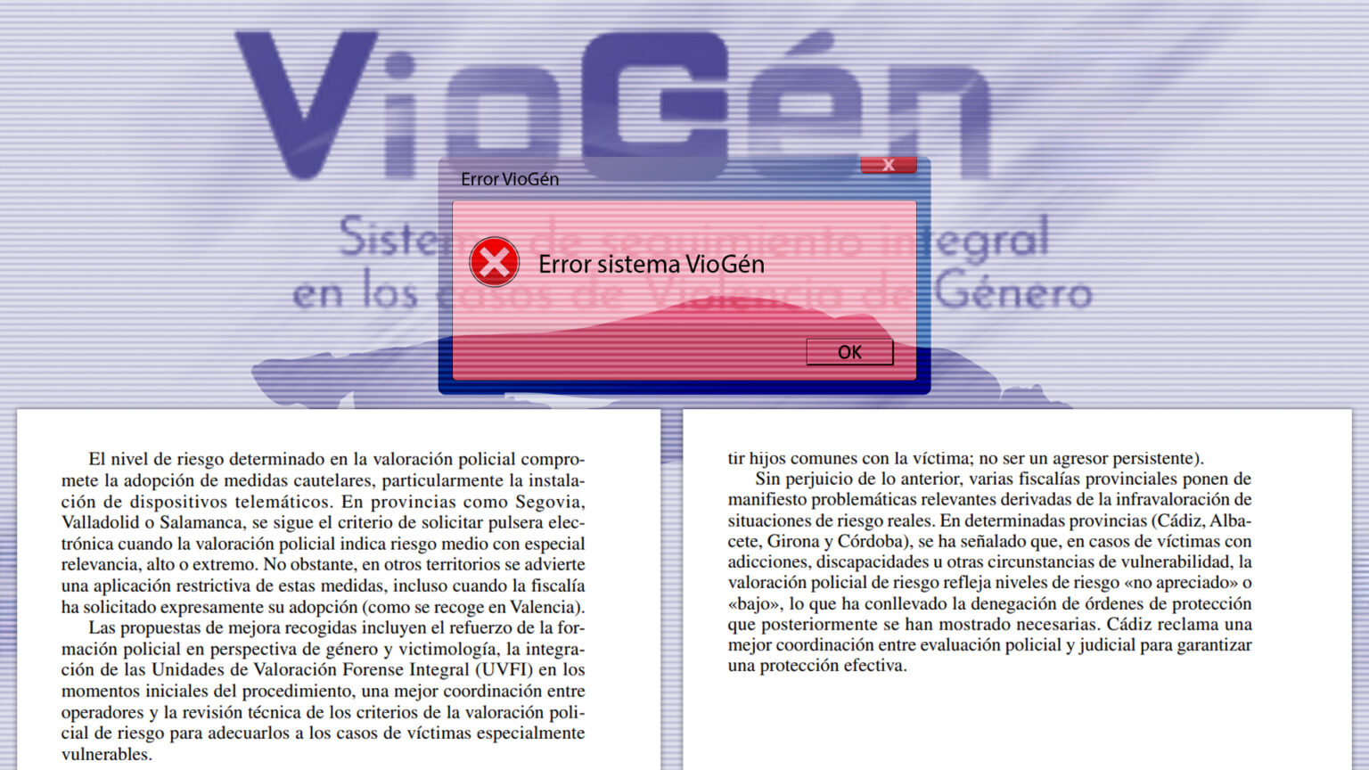 La Memoria de la Fiscalía también alerta de fallos en el sistema VioGén ...
