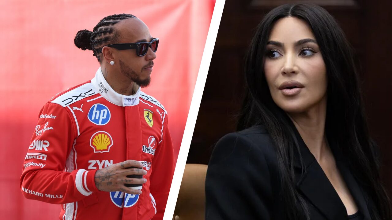 Kim Kardashian aparece junto a Lewis Hamilton en un Ferrari y ambos ...